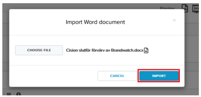 Import Word Document – Help Portal